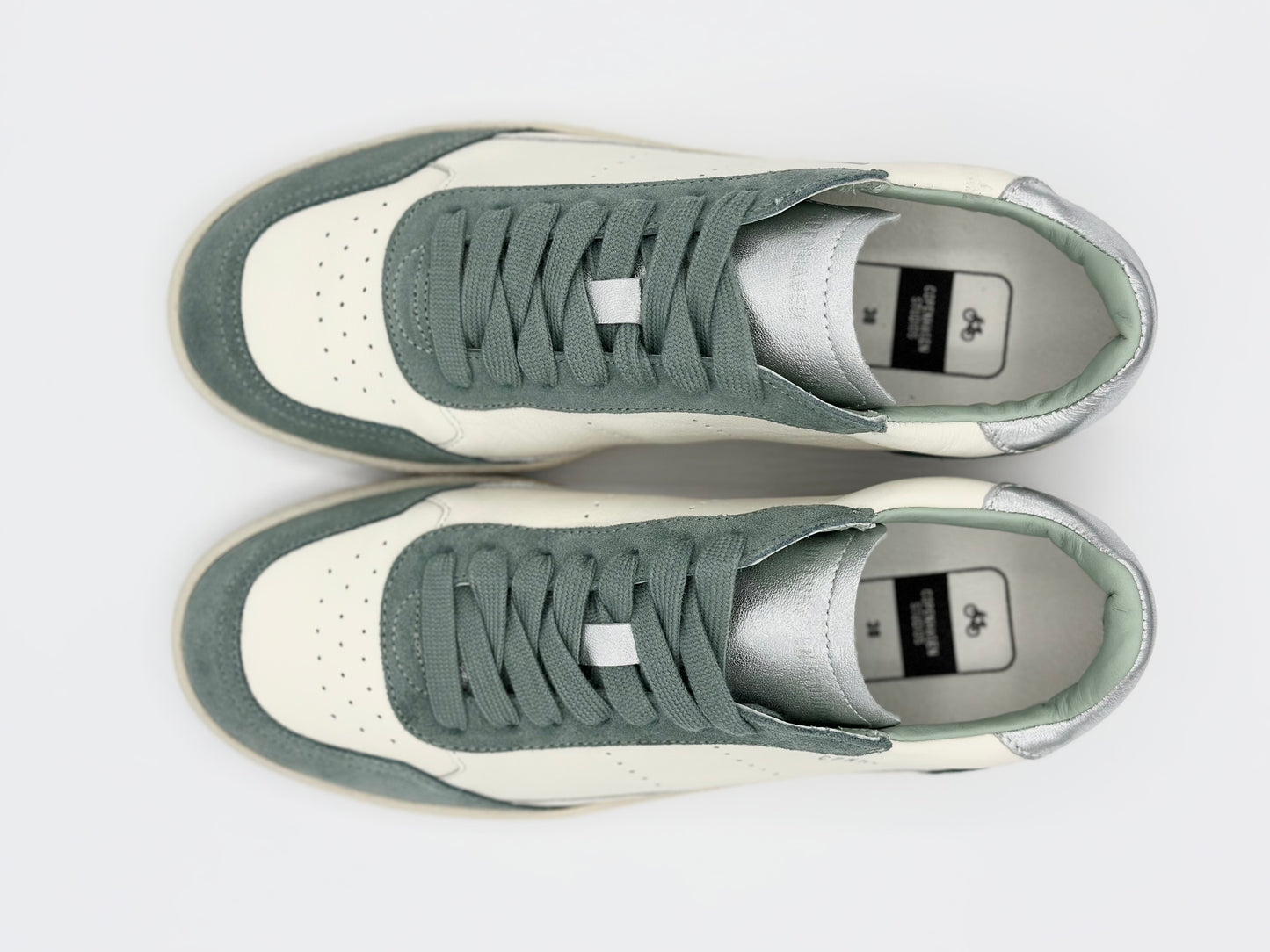 CPH255 LEATHER SNEAKER CREAM SAGE – Munich Shoebar